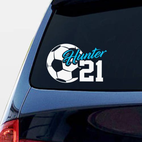 Vinyl Soccer Ball Window Decal Personalized With Name and - Etsy