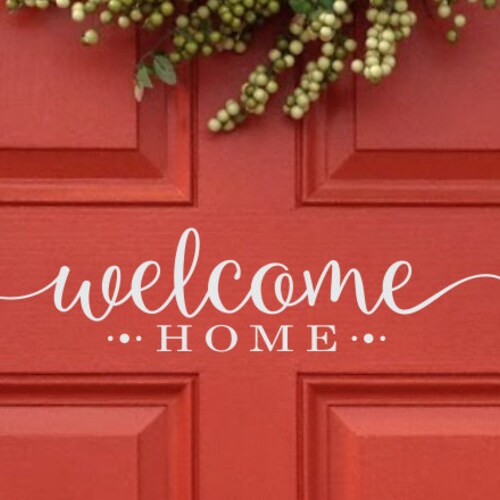 Welcome Door Decal Cute Welcome Sticker Greeting for Home - Etsy