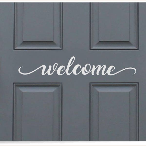 Welcome Door Decal - Etsy