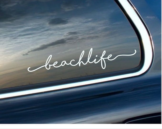 Beach Life Decal, Love the Beach Decal, Wave Sticker Graphic, Ocean ...