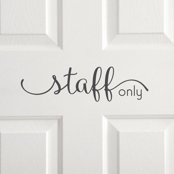 Staff Only Sign - Etsy