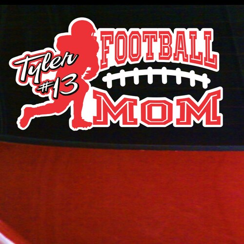 Custom Football Player Name Sticker Vinyl Decal Personalized - Etsy
