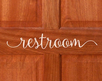 Restroom Vinyl Decal - Etsy