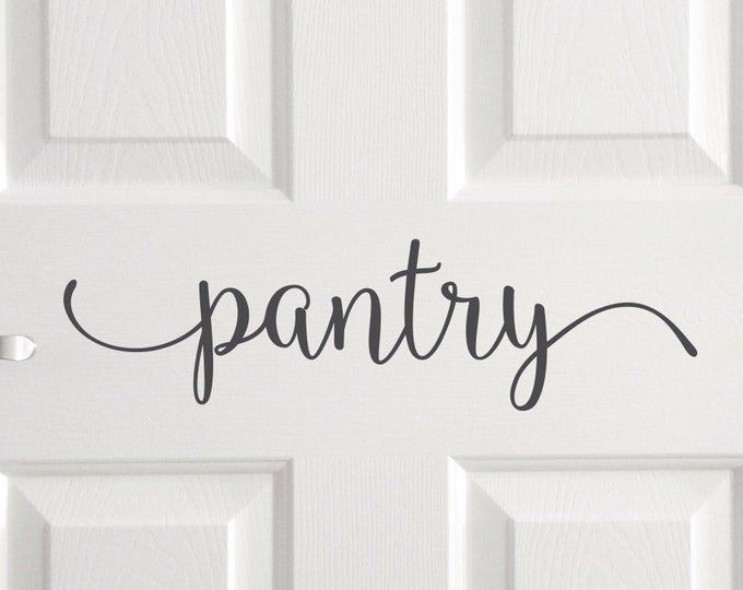 Pantry Decal Letters, Kitchen Pantry Door Vinyl Decal, Home Decor ...