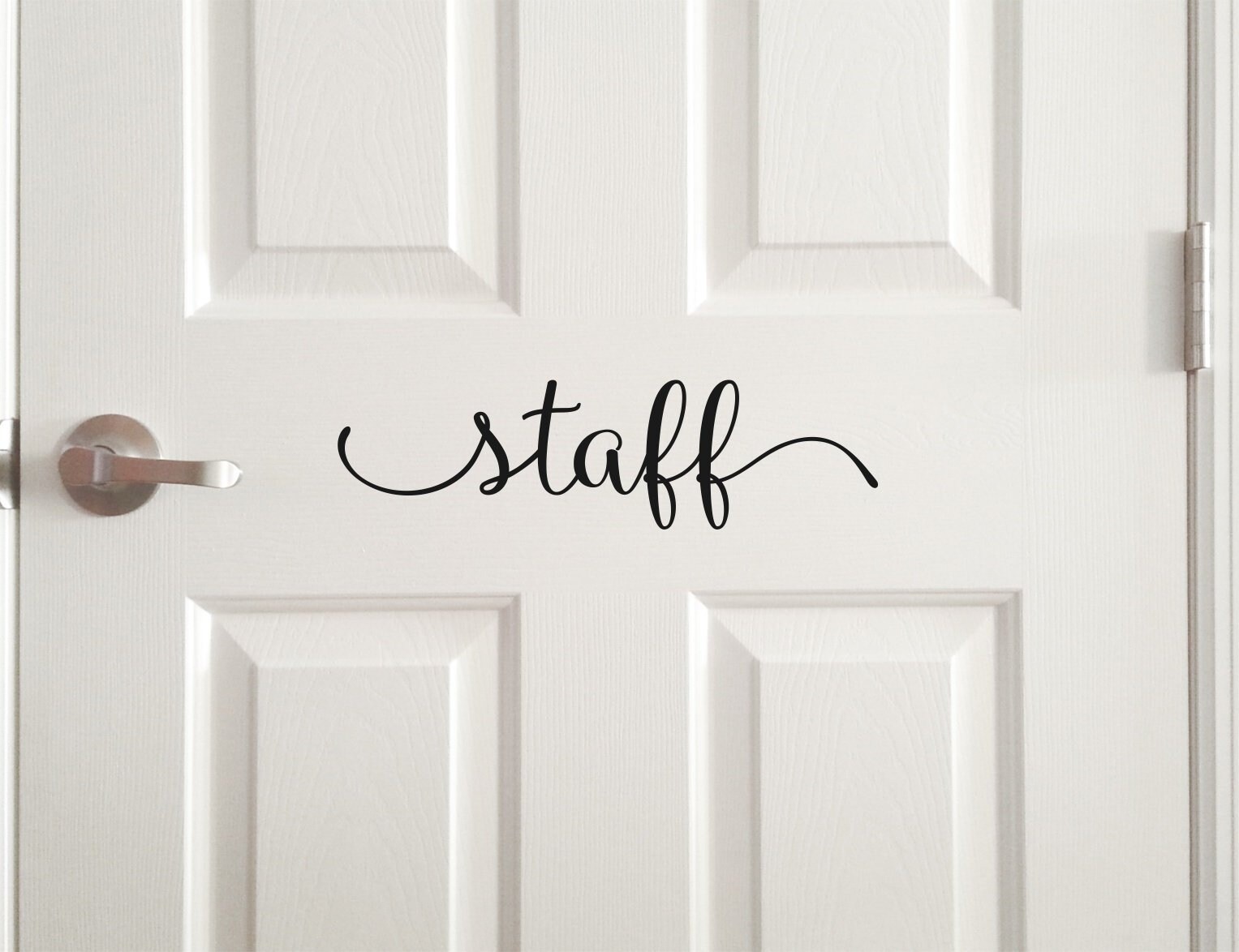 Staff Door Decal Employees Sticker Business Door Saying - Etsy