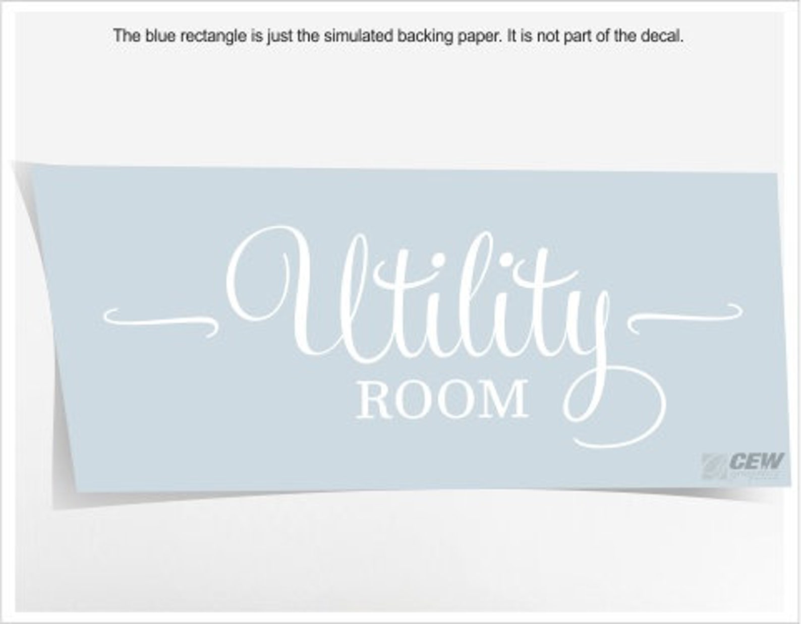 Utility Room Door Decal, Storage Room Vinyl Decal, Home Decor Sticker ...