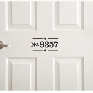 House Number Door Decal, Address # Sticker for Home, Apartment Number ...