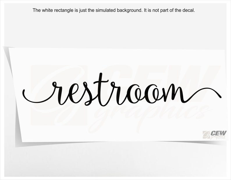 Restroom Decal Bathroom Door Vinyl Decal Washroom Sticker - Etsy