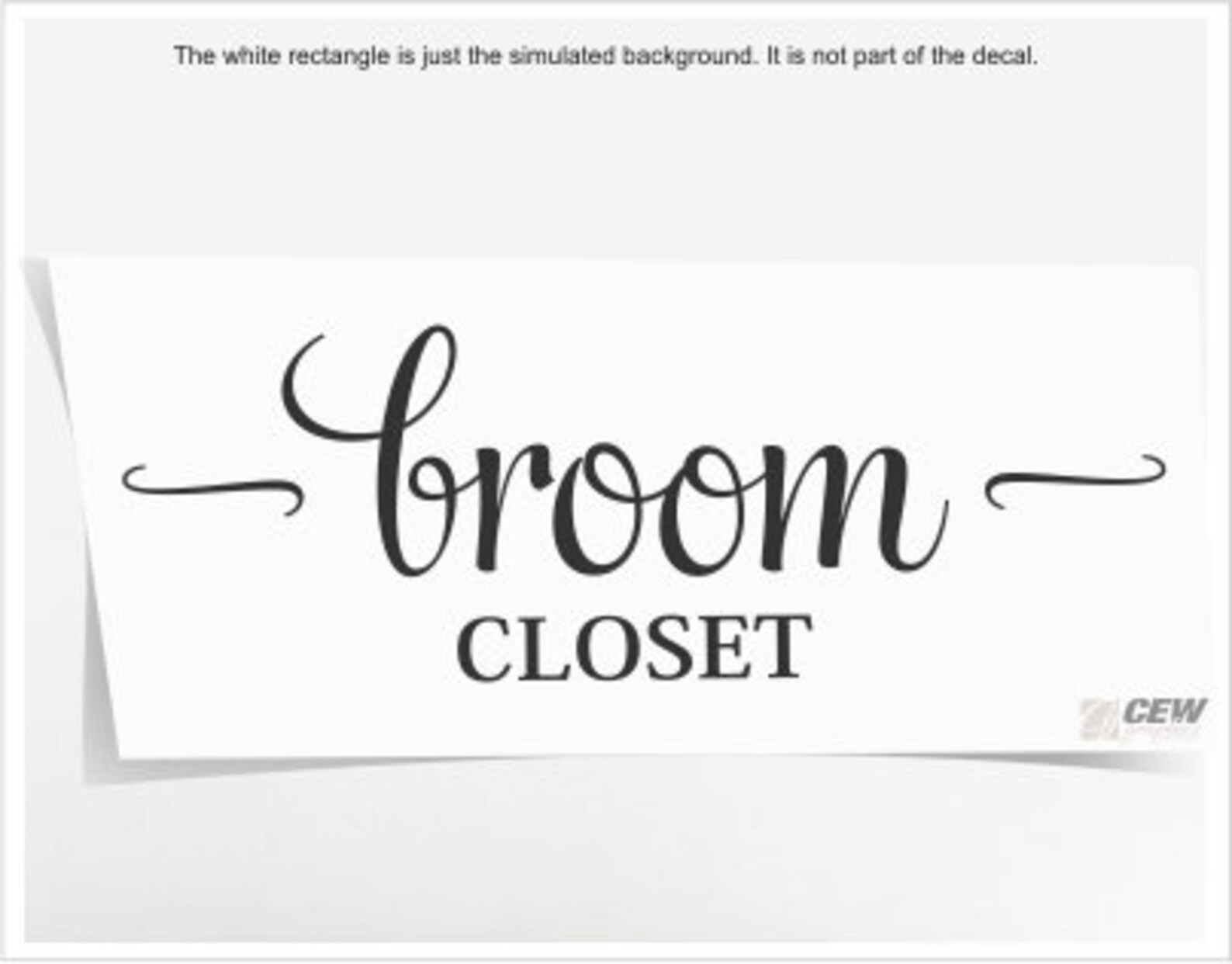 Broom Closet Decal Utility Room Vinyl Decal Door Sticker - Etsy