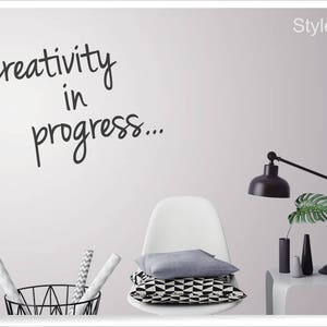 Creativity Wall Decal, Inspiring Artistic Quote, Art and Craft Room ...