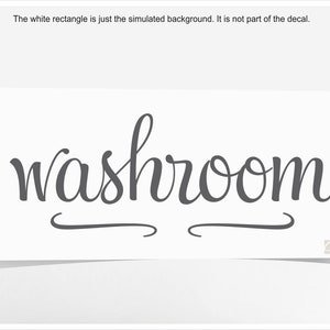 Washroom Decal, Wash Room Vinyl Sticker Label, Bathroom Door Sticker ...