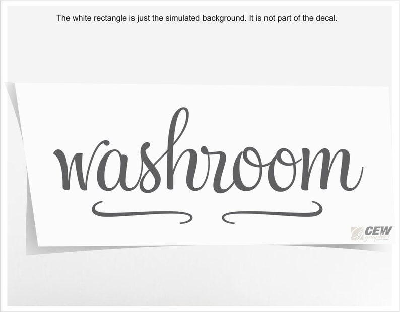 Washroom Decal Wash Room Vinyl Sticker Label Bathroom Door - Etsy