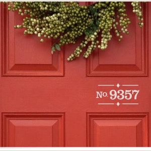 House Number Door Decal, Address # Sticker for Home, Apartment Number ...