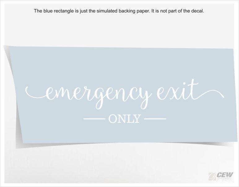 Decorative Emergency Exit Only Door Decal, Stylish Exit Sticker Label ...