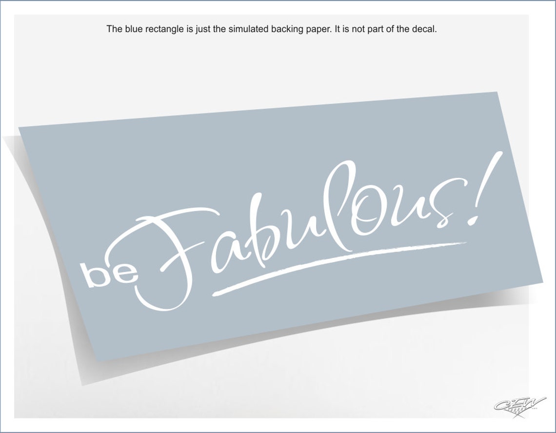 Be Fabulous Wall Vinyl Decal Unique Inspirational Sticker | Etsy