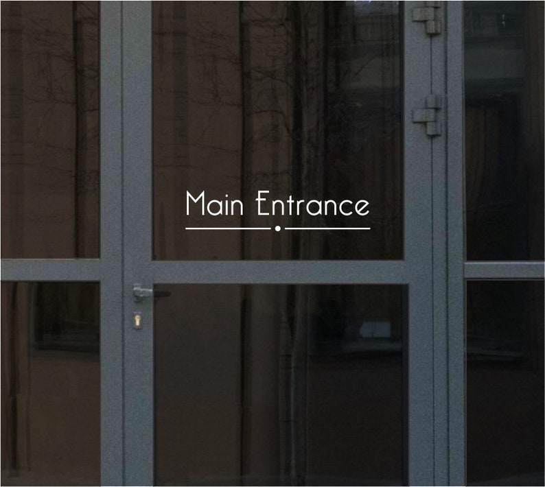 Main Entrance Decal, Office Building Door Sticker, Front Lobby Greeting ...