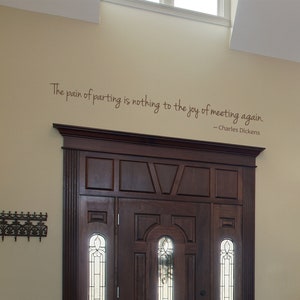 The Pain of Parting Decal Quote, Departing Door Decal Sayings, Goodbye ...