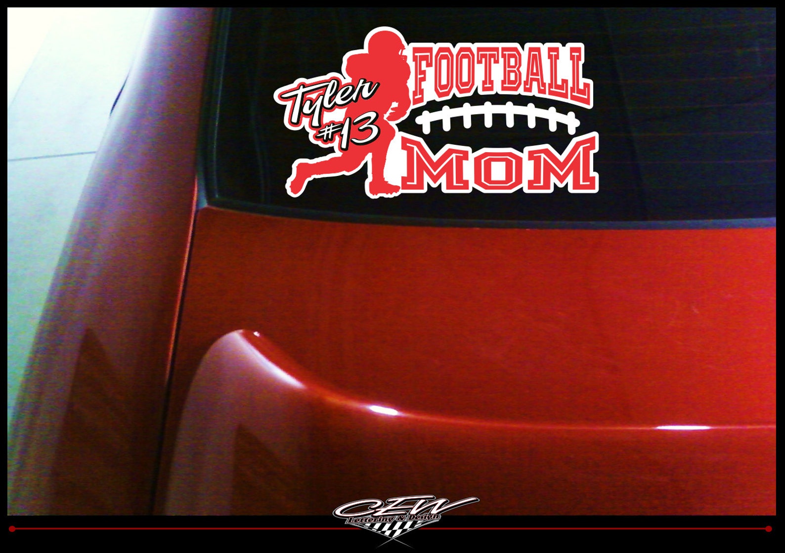 Custom Football Decal, High School Football Sports Decal, Football Mom ...