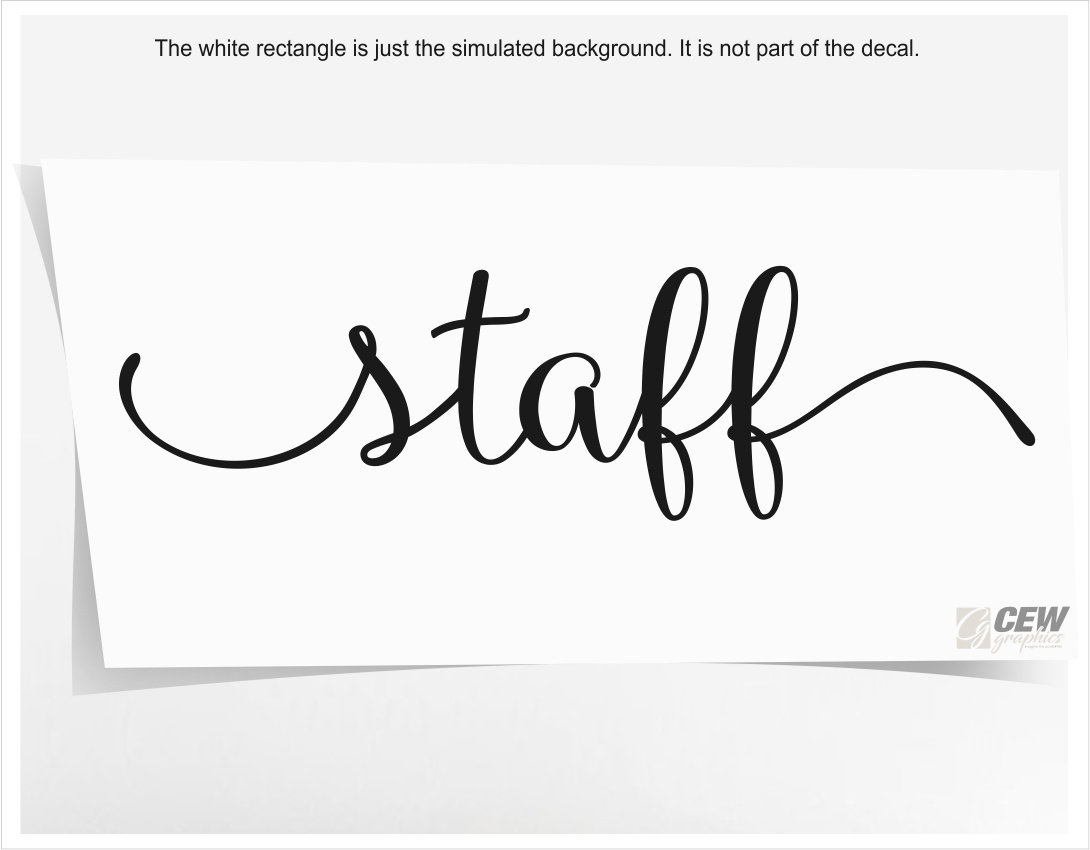 Staff Door Decal Employees Sticker Business Door Saying - Etsy
