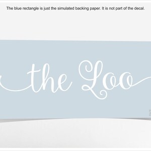 The Loo Decal Bathroom Door Sticker Decor, Old Fashion Washroom Vinyl ...