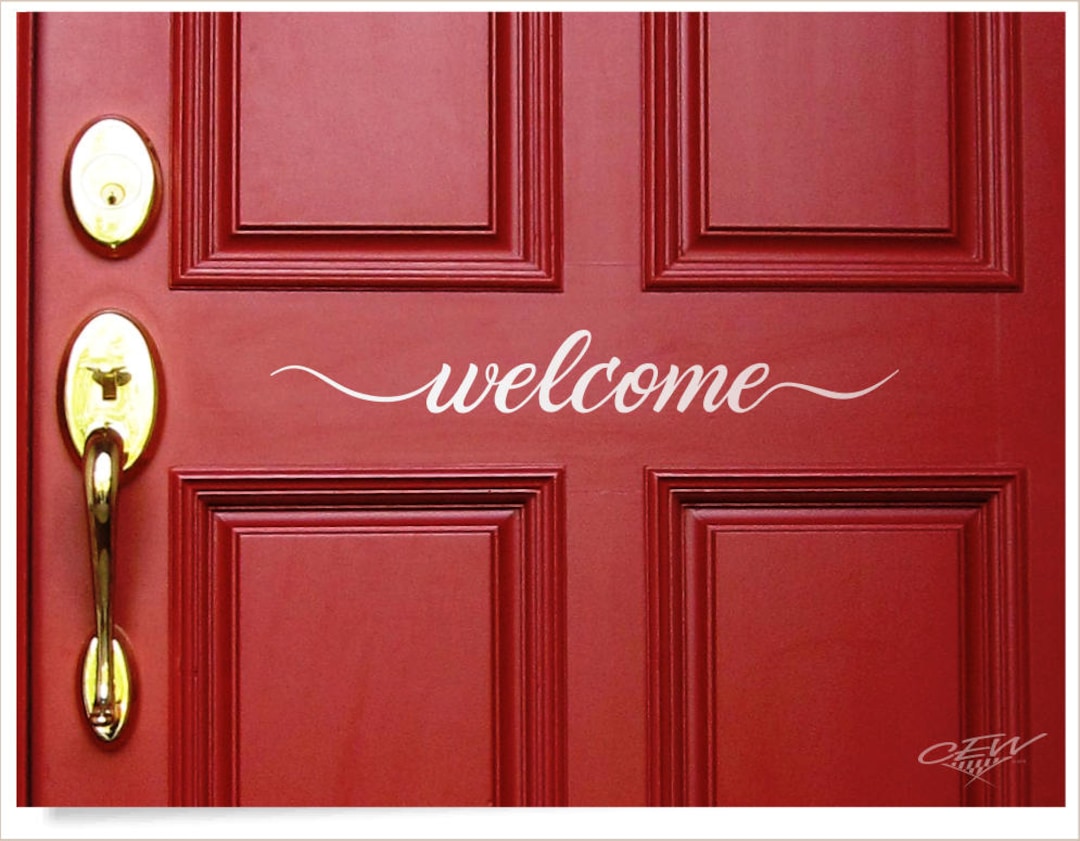 Welcome Front Door Decal, Welcome Sticker House Greeting Phrase ...