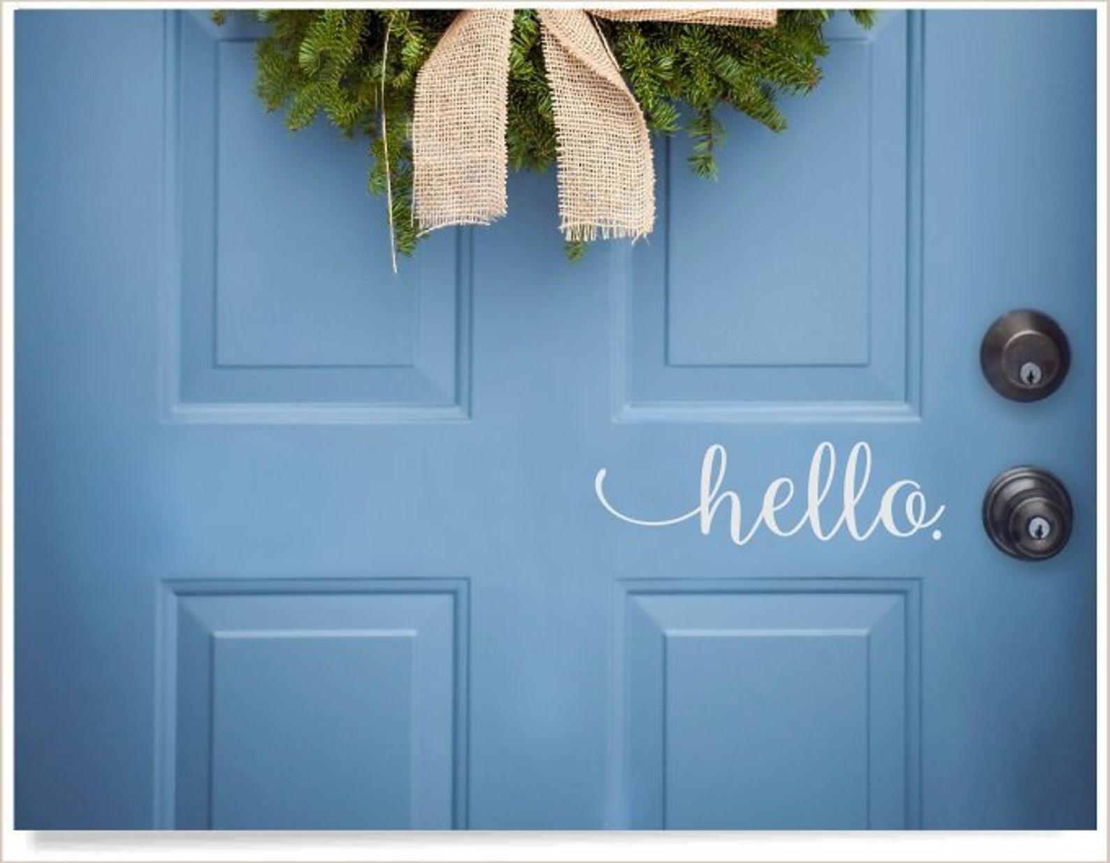 Hello Door Decal Cute Hello Sticker Greeting for Home - Etsy