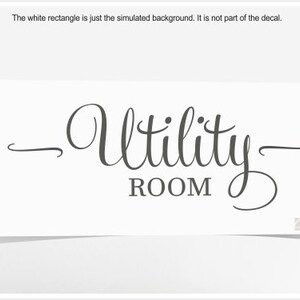 Utility Room Door Decal, Storage Room Vinyl Decal, Home Decor Sticker ...