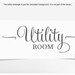 Utility Room Door Decal, Storage Room Vinyl Decal, Home Decor Sticker ...