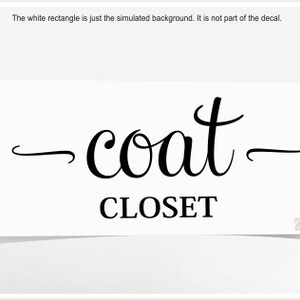 Coat Closet Decal, Foyer Closet Vinyl Decal, Home Decor Sticker Quote ...