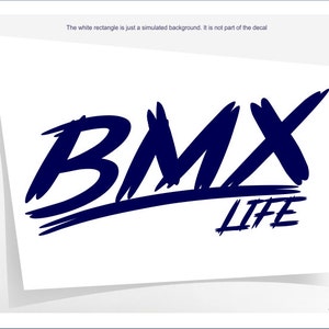 BMX Wall Decal, Unique Bike Wall Decor, Rad Bicycle Sticker, Bmx Racing ...