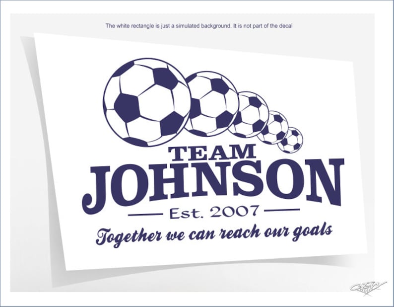 Soccer wall decal unique family team wall decor custom | Etsy