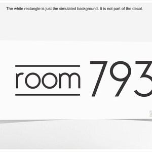 Room Number Decal, Suite # Sticker for Home or Business, Apartment ...