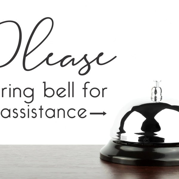 Please Ring Bell for Assistance - Etsy