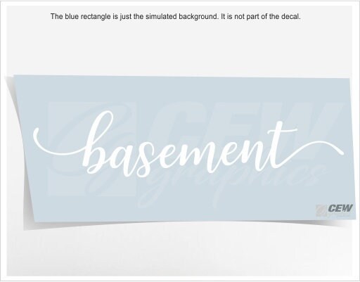 Basement Decal Basement Door Sticker Decor Cellar Vinyl | Etsy