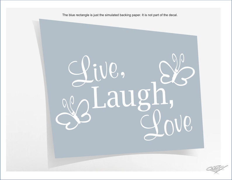 Live Laugh Love wall decal inspiring living room wall phrase | Etsy