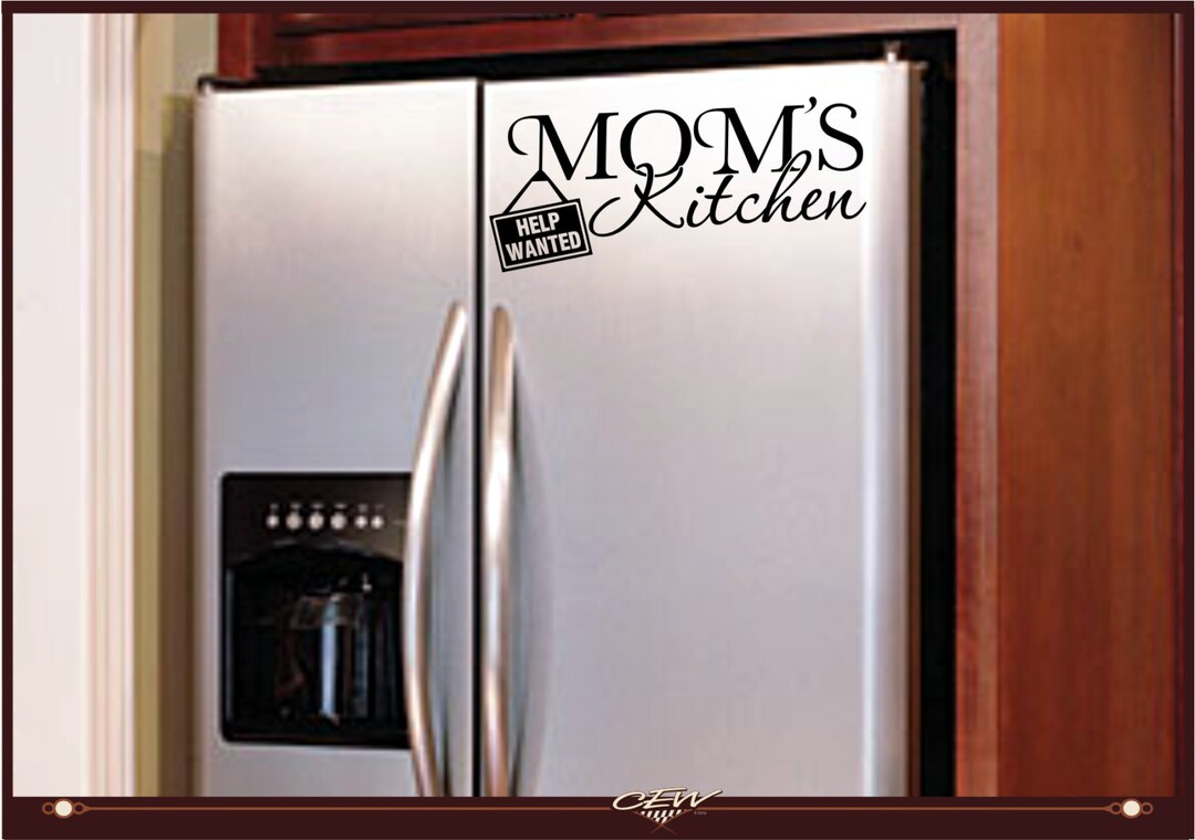 Mom's Kitchen Decal, Funny Kitchen Appliance Decal, Kitchen Decor Humor ...