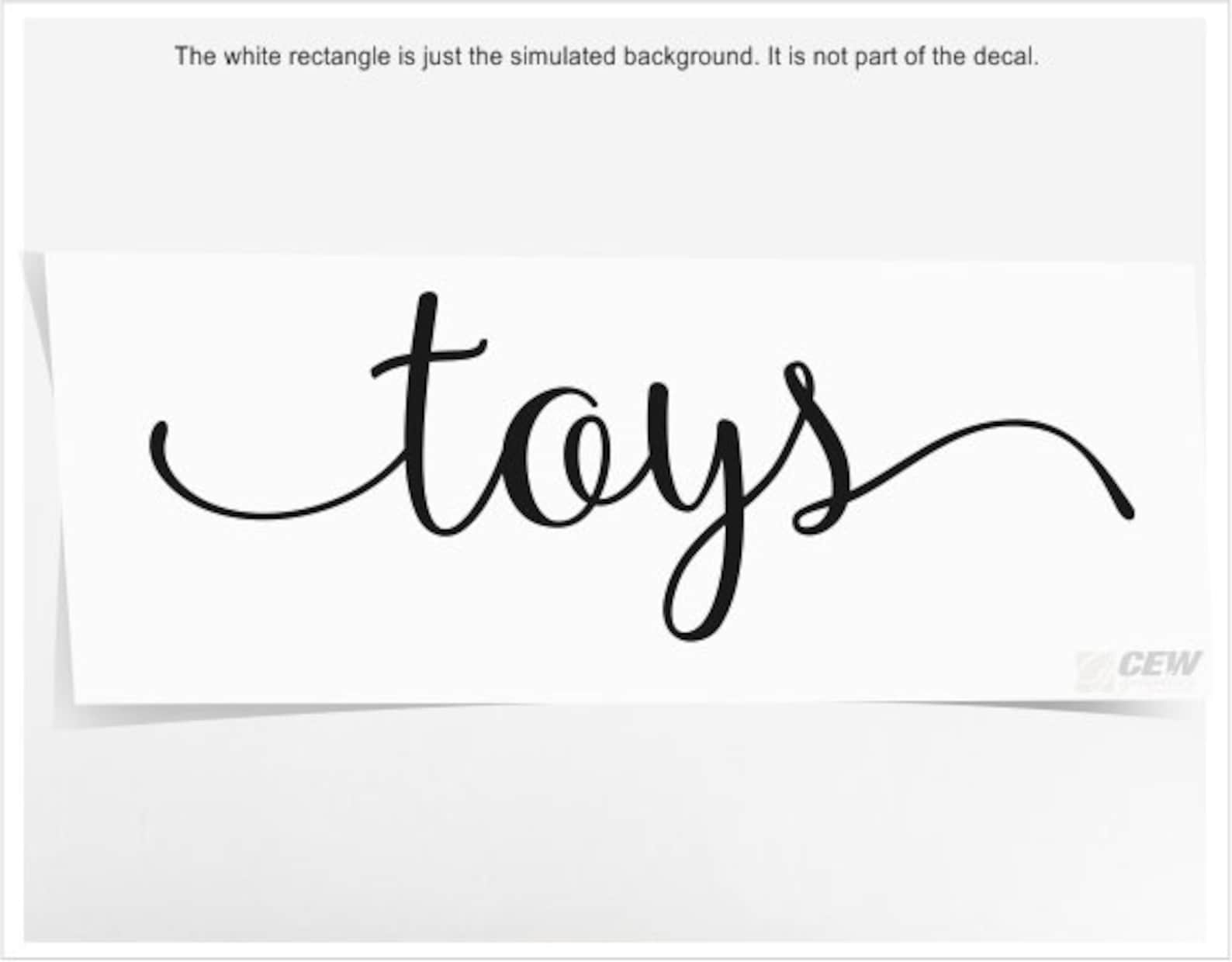 Toys Decal, Toy Storage Vinyl Decal, Play Room Decor, Toy Room Sticker ...