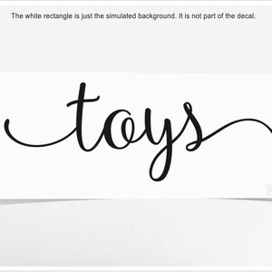 Toys Decal, Toy Storage Vinyl Decal, Play Room Decor, Toy Room Sticker ...