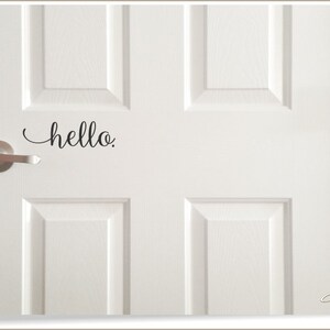 Hello Door Decal, Cute Hello Sticker Greeting for Home, Welcome to Our ...