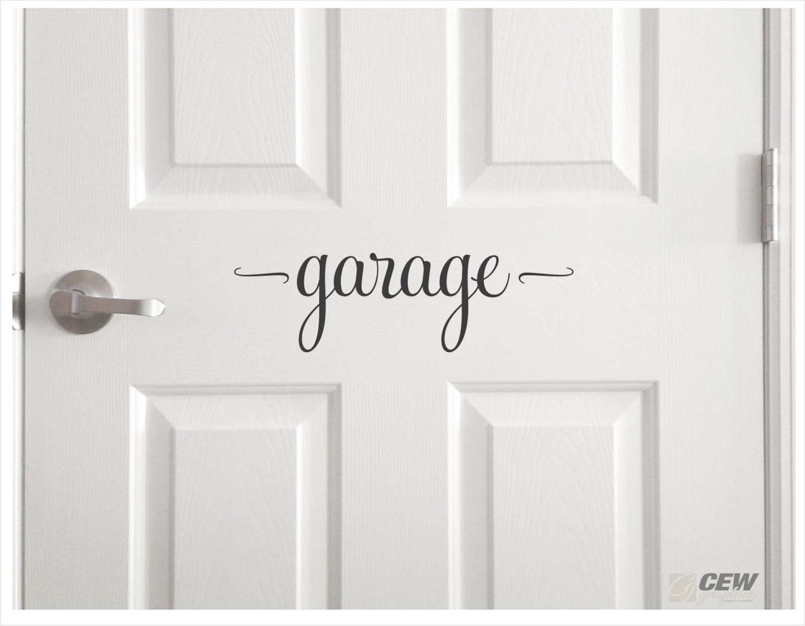 Garage Decal Door Sticker for Home, Entry Door Letters, Garage Entrance ...