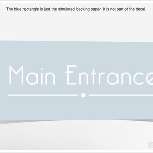 Main Entrance Decal, Office Building Door Sticker, Front Lobby Greeting ...