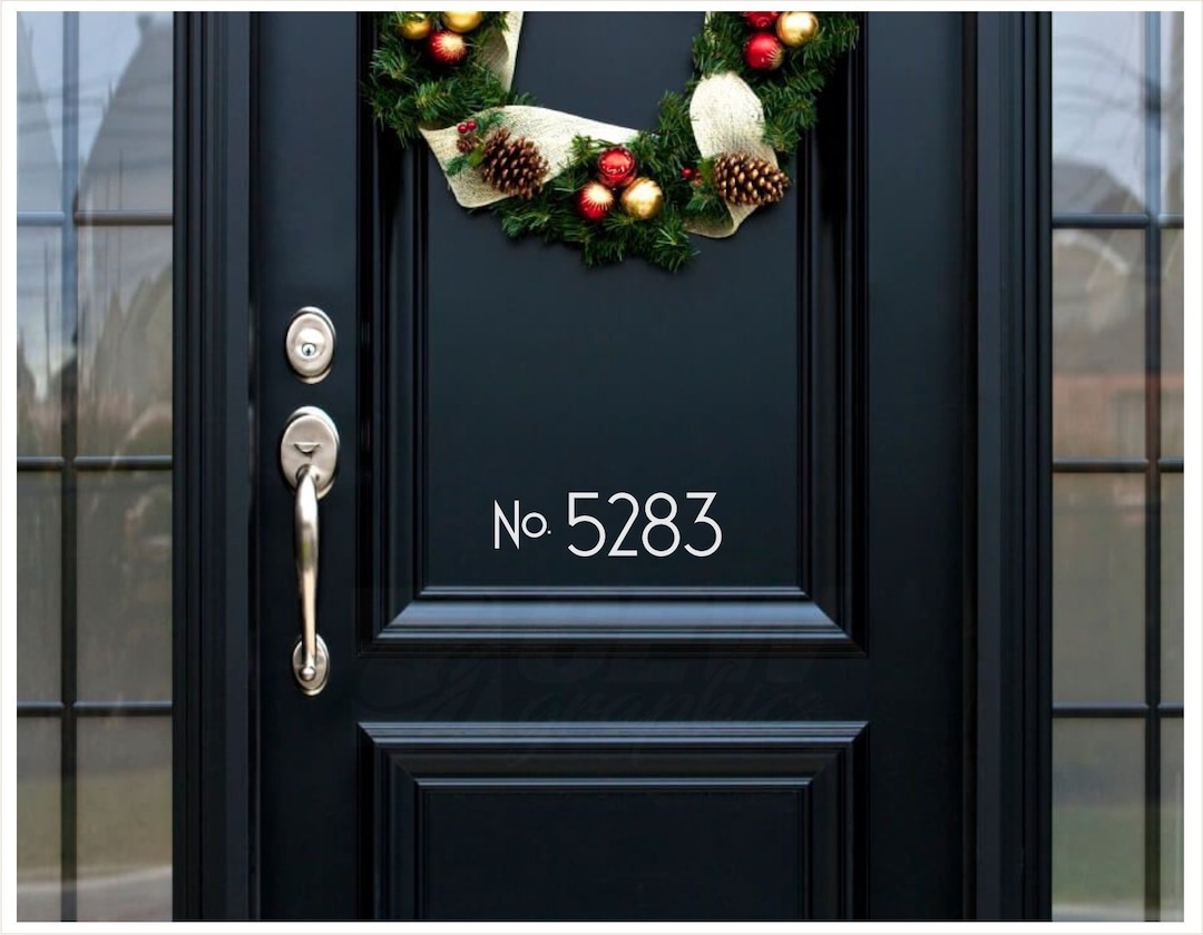 House Number Decal, Street Address # Sticker for Home, Apartment Door ...