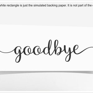 Front Door GOODBYE Decal, Cute Goodbye Sticker Greeting for Home, House ...