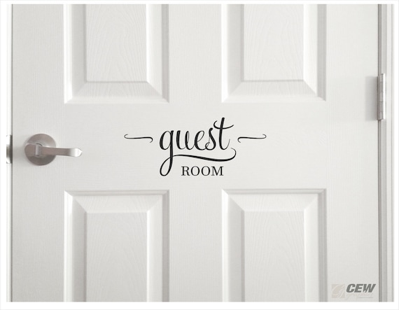 Guest Room Decal Guests Vinyl Decal Bedroom Door Vinyl Home | Etsy