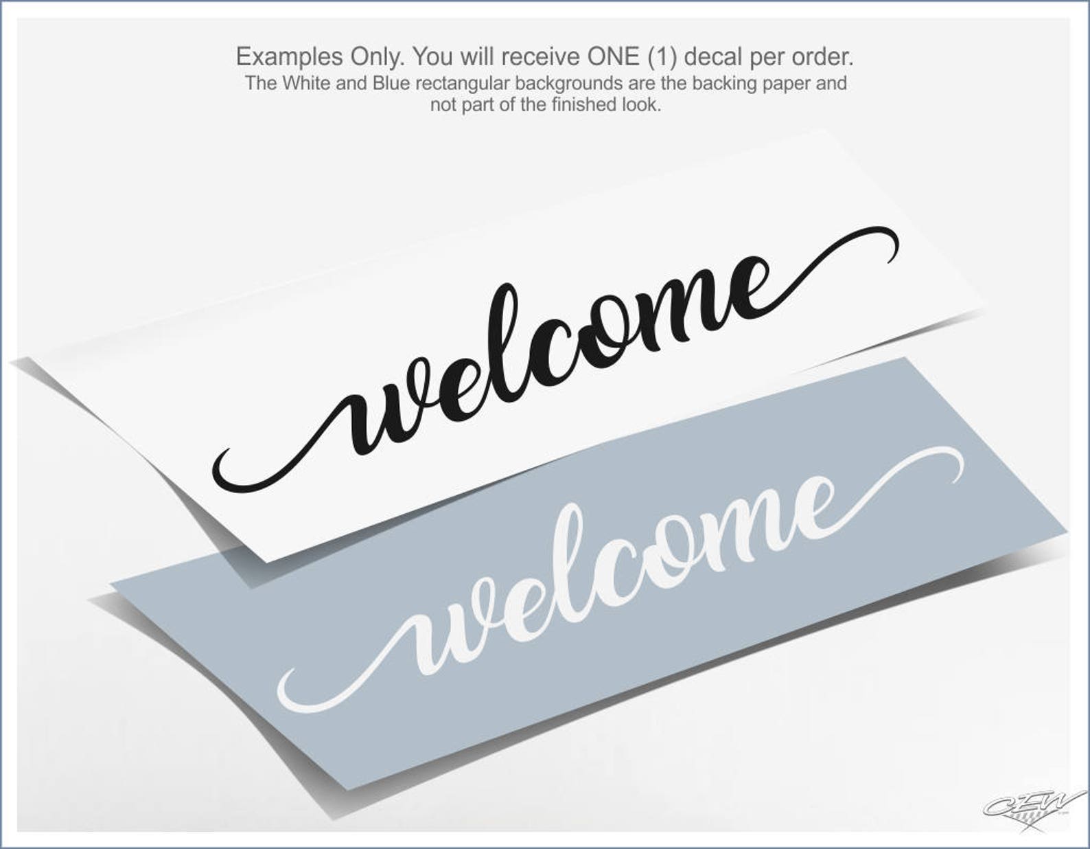 Welcome Door Decal Cute Welcome Sticker Greeting for Home - Etsy