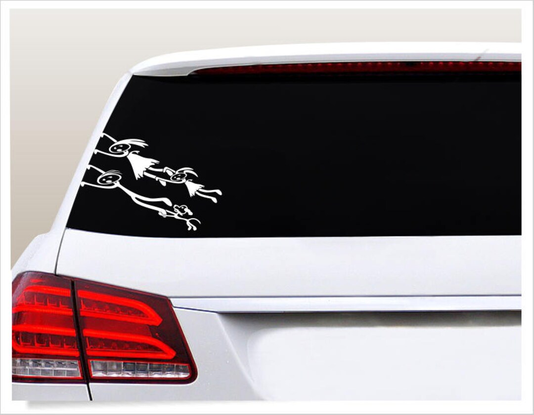Funny Stick Figure Family Decal, Unique Stick Family Car Sticker, Mom ...