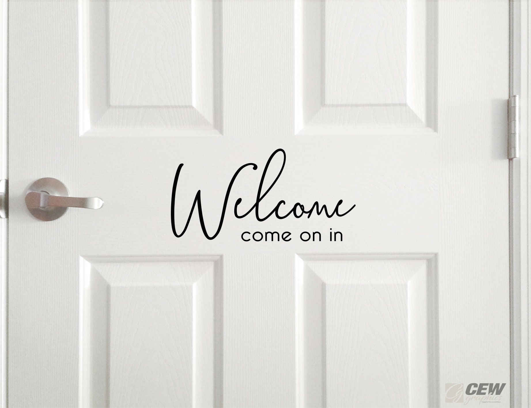 Welcome Come on in Decal, Please Come in Sticker, Front Door Greeting ...