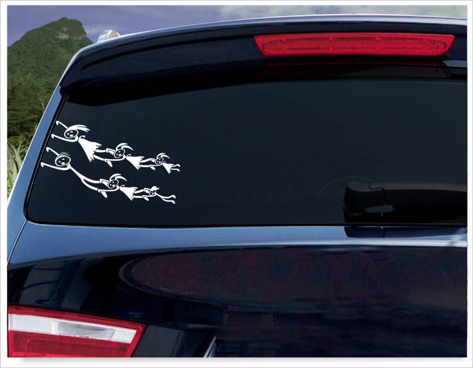 Funny Stick Figure Car Decal Dad Mom Son Daughter Stick - Etsy
