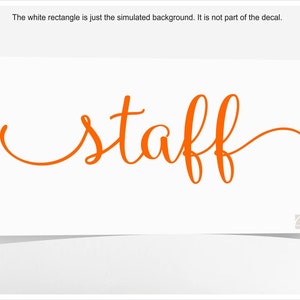 Staff Door Decal, Employees Sticker, Business Door Saying, Staff Vinyl ...
