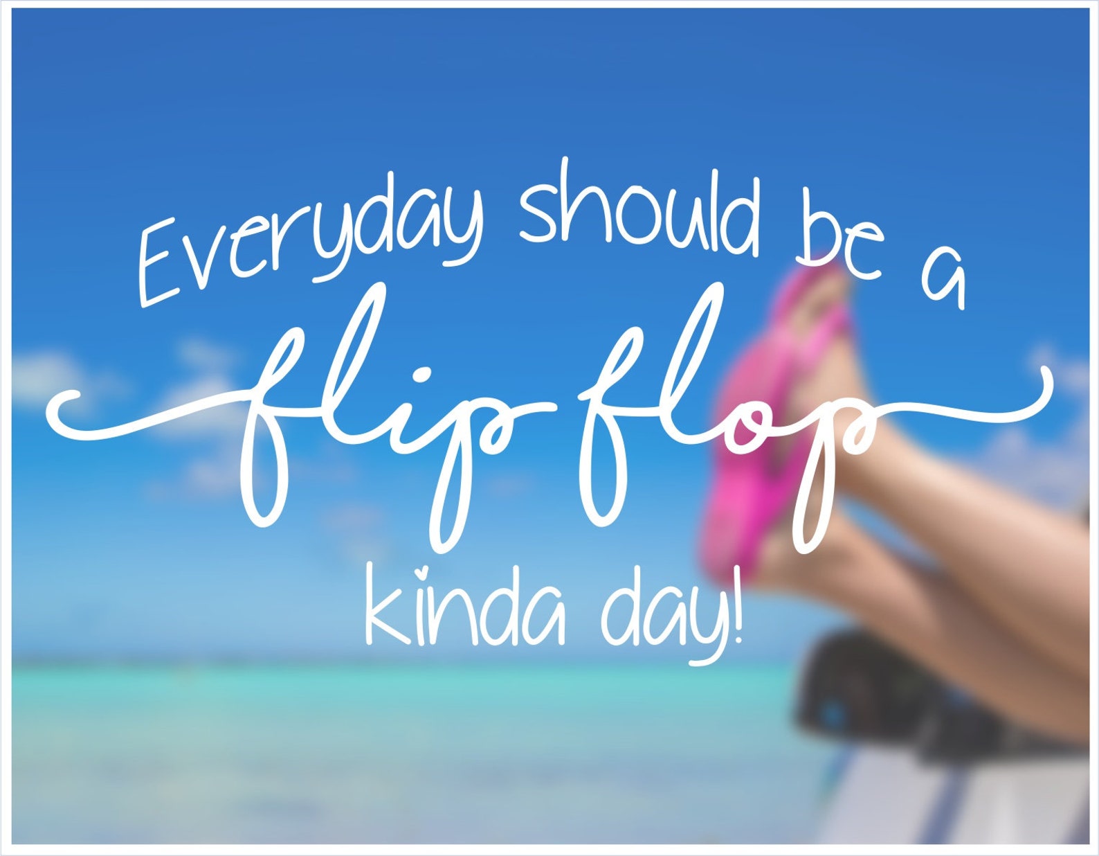 Flip Flops Wall Decal Beach Theme Wall Quote Life is Better | Etsy